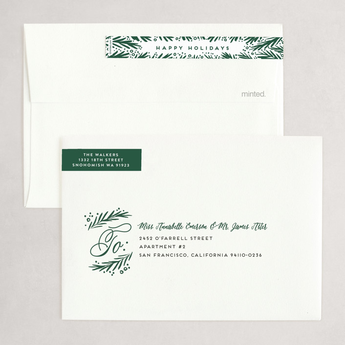 Evergreen Frame Foil-pressed Party Invitation by Alethea and Ruth | Minted