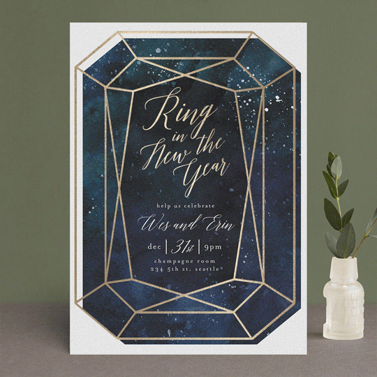 Bling in the NY Foil-pressed Party Invitation by AK Graphics | Minted