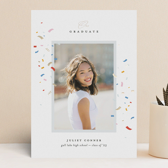 Confetti Grad Foil-Pressed Graduation Announcements by Pixel and Hank ...