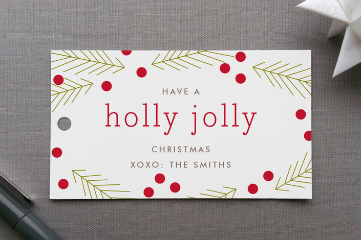 Holly Jolly Gift Tags by Megan Davis | Minted