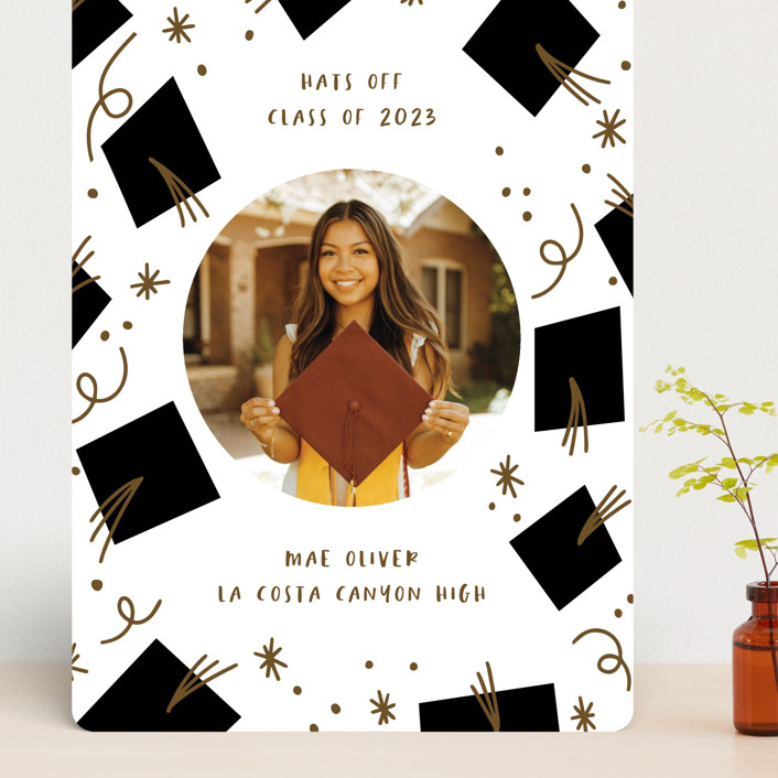 Hats off Grand Graduation Cards by Angela Garrick | Minted