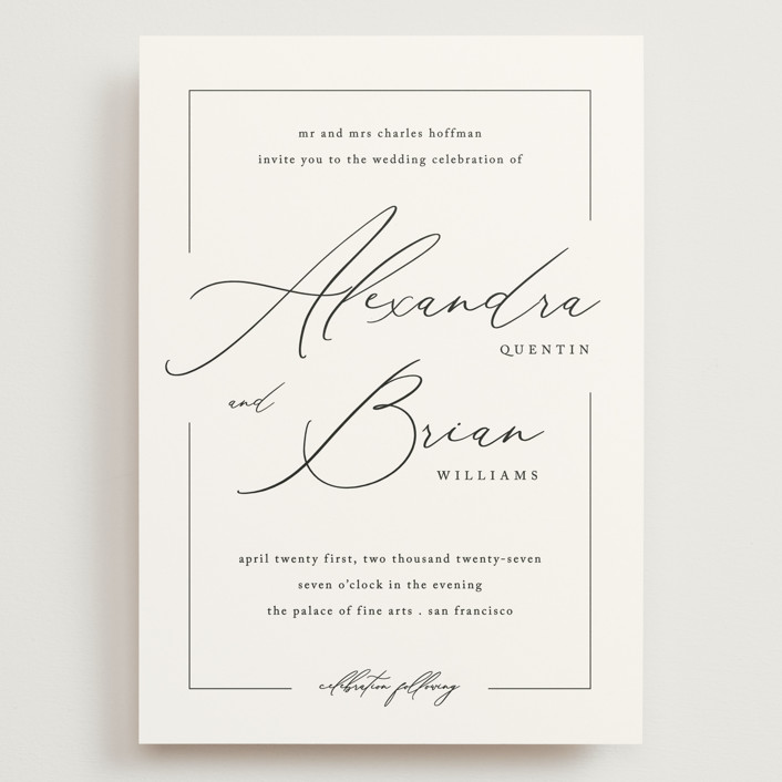 Love Story Grand Wedding Invitations by Liz Conley | Minted