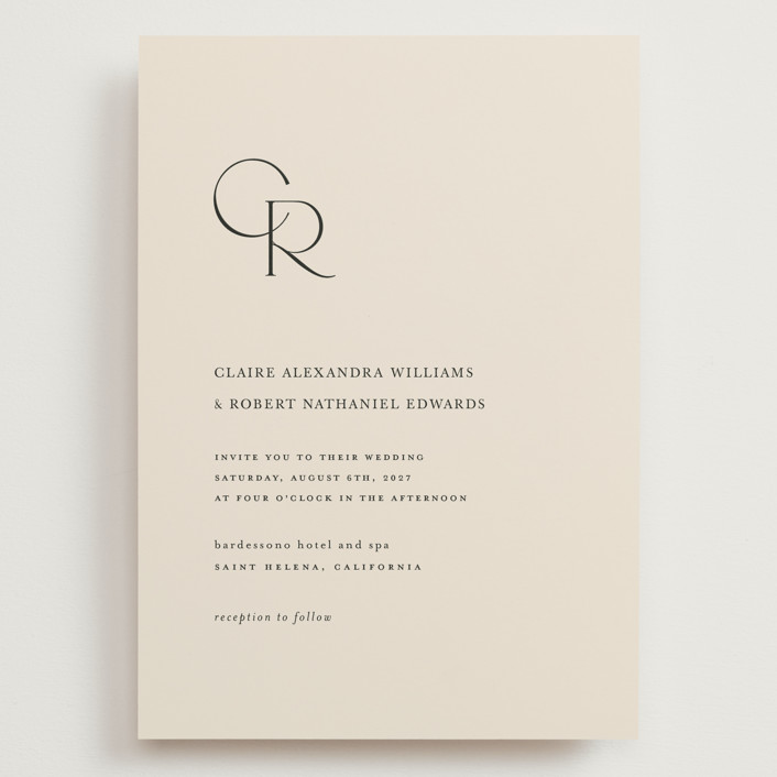 Edge Grand Wedding Invitations by Kelly Schmidt | Minted