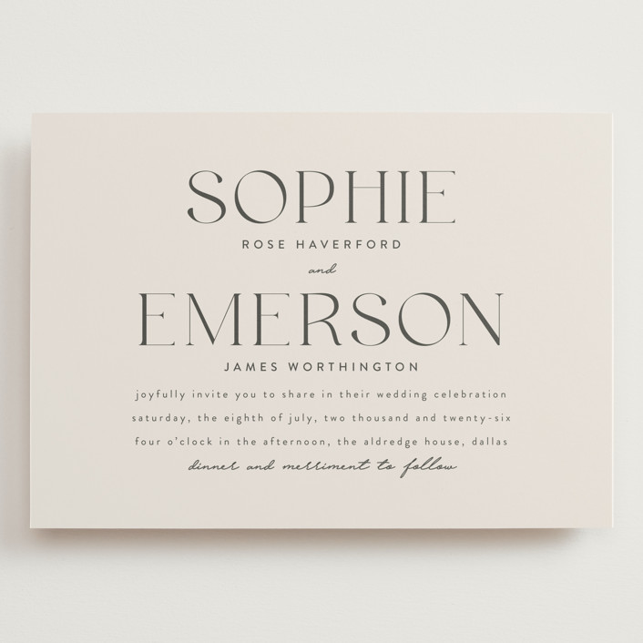 classic names Grand Wedding Invitations by Susan Asbill | Minted
