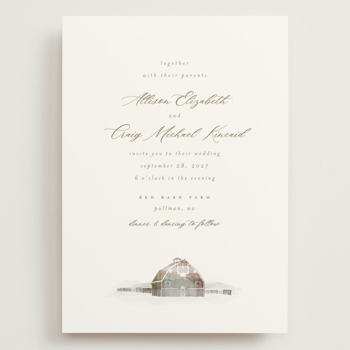 Rustic Barn Grand Wedding Invitations by AK Graphics | Minted