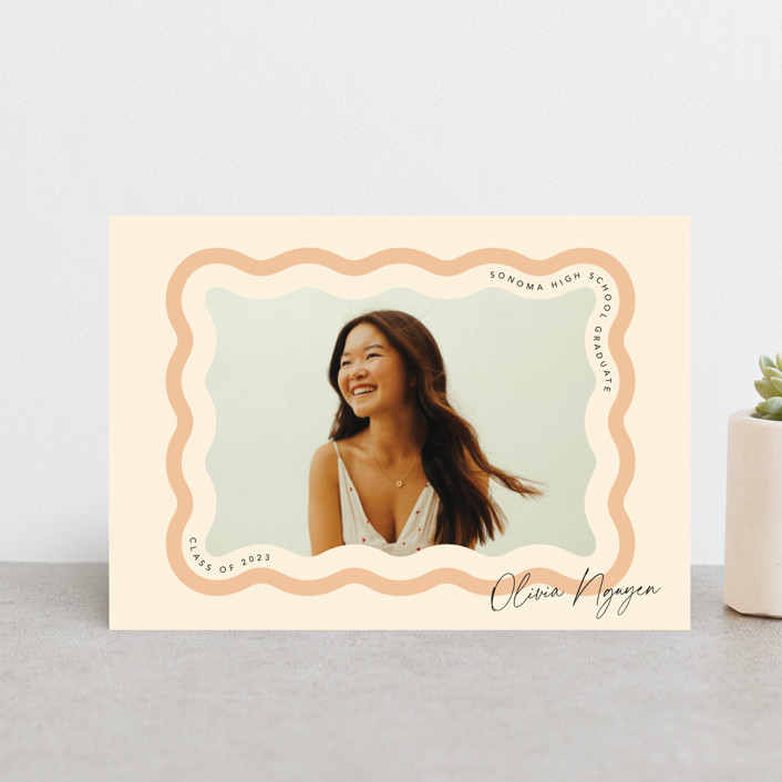 Wavy Graduation Petite Cards by Robert and Stella | Minted