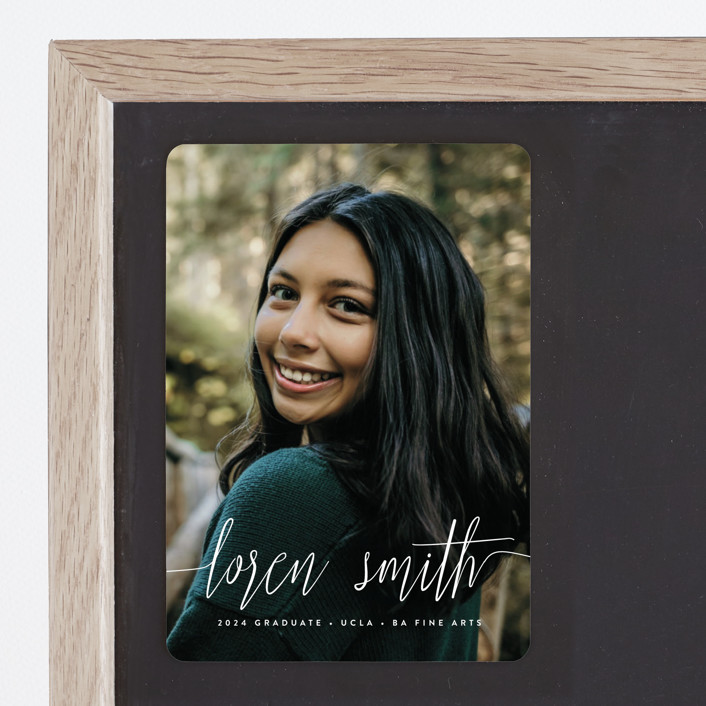 My Name Is Graduation Announcement Magnets by Phrosné Barwood | Minted