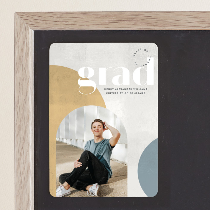 Abstract Stone Graduation Announcement Magnets by Anna Elder | Minted