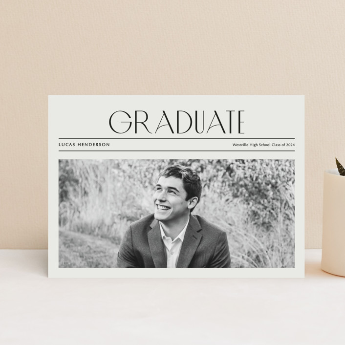 newspaper Graduation Announcement Postcards by Kaydi Bishop | Minted