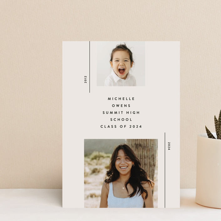 Modern Timeline Graduation Announcement Postcards by Kelsey Mucci | Minted