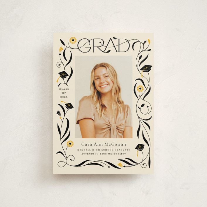 Grad Florals Graduation Announcement Postcards by Morgan Ramberg | Minted