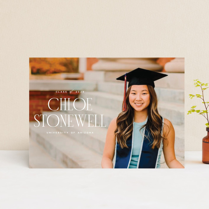 Modern Serif Graduation Announcement Postcards by Ellen Schlegelmilch ...