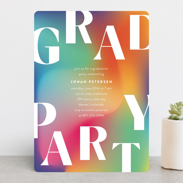 Grad-ient Party Graduation Party Invitations by Robert and Stella | Minted