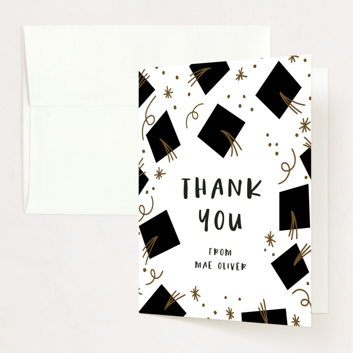 Hats off Graduation Thank You Cards by Angela Garrick | Minted
