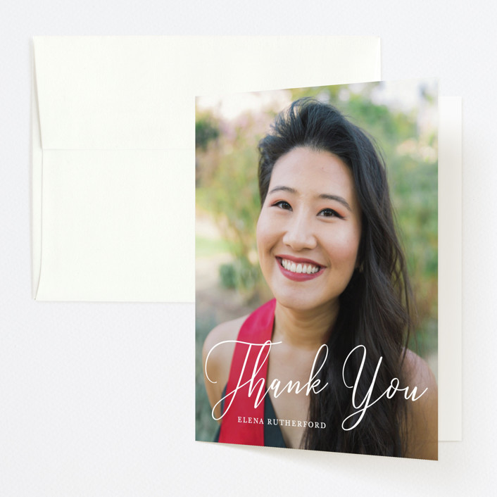scripted graduate Graduation Thank You Cards by Brandy Folse | Minted