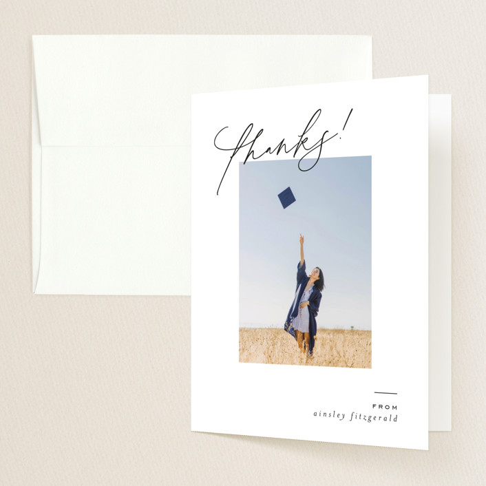 Scripted Corner Graduation Thank You Cards by Jackie Crawford | Minted