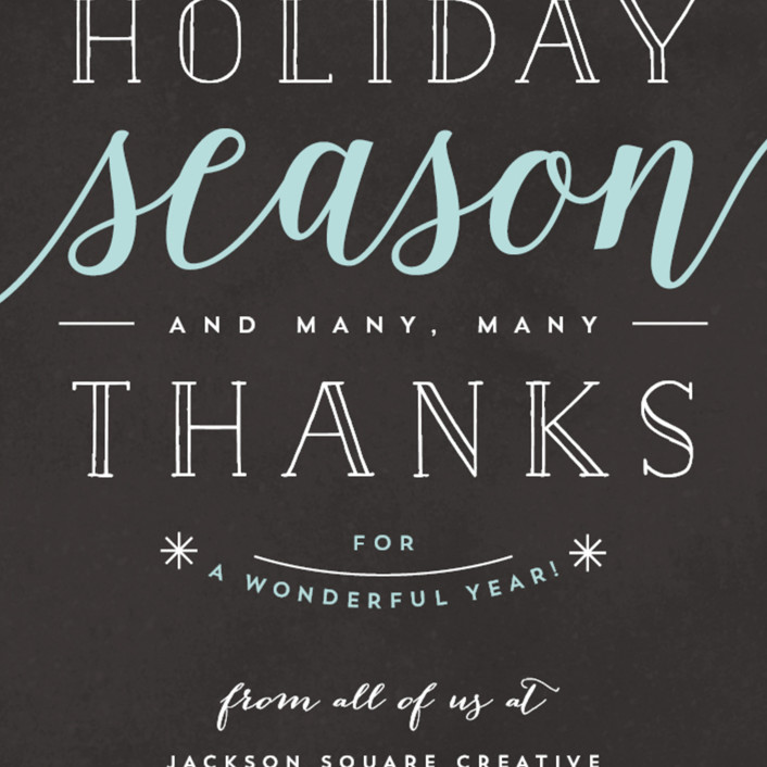 Thankful Holiday Wishes Business Holiday Cards by Kelly Schmidt | Minted