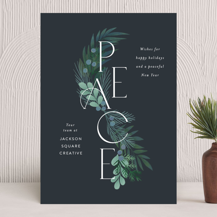 Peace Swag Business Holiday Cards by Itsy Belle Studio | Minted
