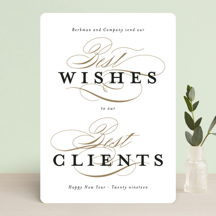 Best Wishes for the Best Clients Business Holiday Cards by Jackie ...