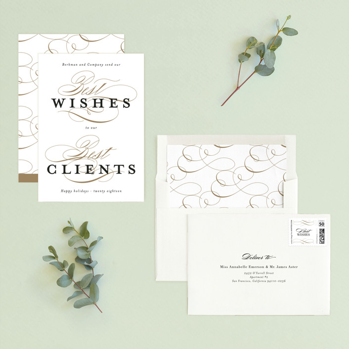 Best Wishes for the Best Clients Business Holiday Cards by Jackie ...