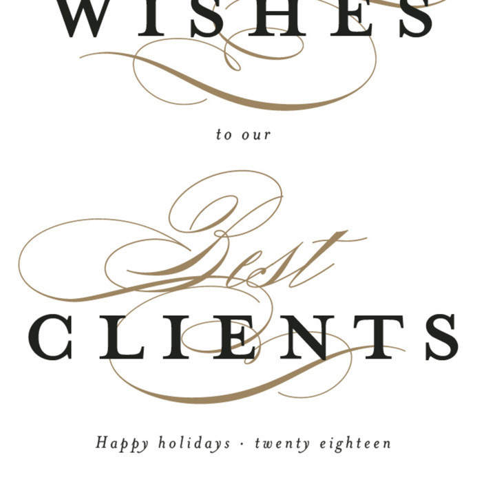 Best Wishes for the Best Clients Business Holiday Cards by Jackie ...