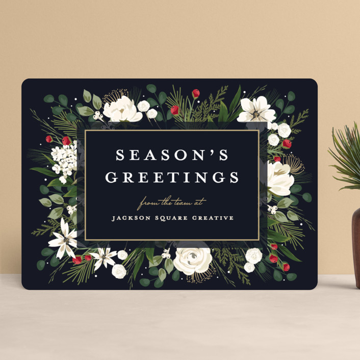 Seasonal Florals Business Holiday Cards by Susan Moyal | Minted