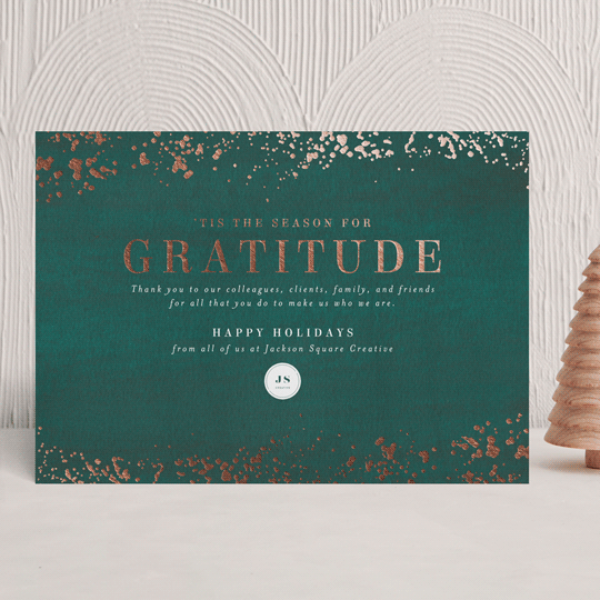 Season of Gratitude Foil-Pressed Holiday Cards by Meggy Masters | Minted