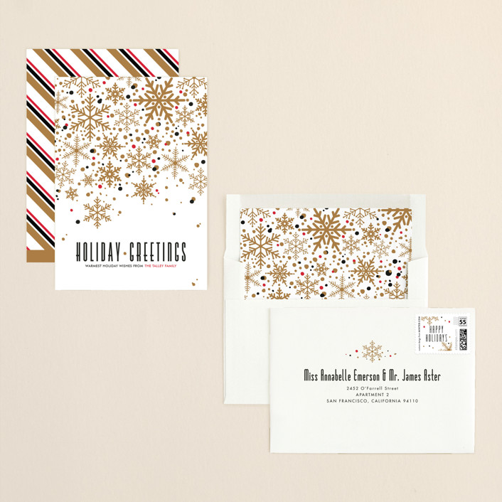 Sophisticated Snow Holiday Cards by Pistols | Minted
