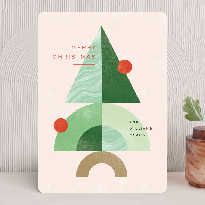 Abstract Tree Holiday Cards by Pixel and Hank | Minted
