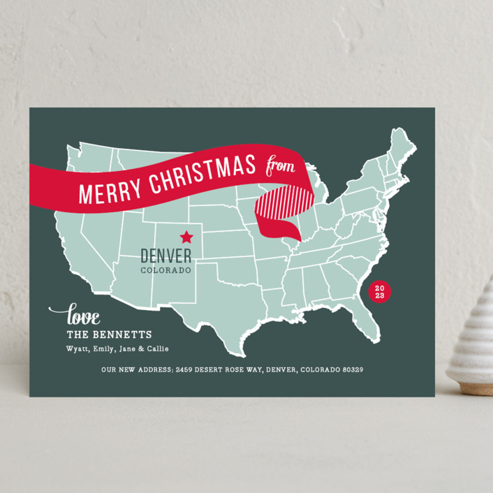 Holiday Map Holiday Cards by Jill Means | Minted