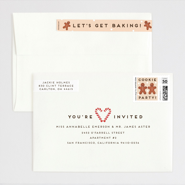 Gingerbread Holiday Party Invitations by Jennifer Lew | Minted