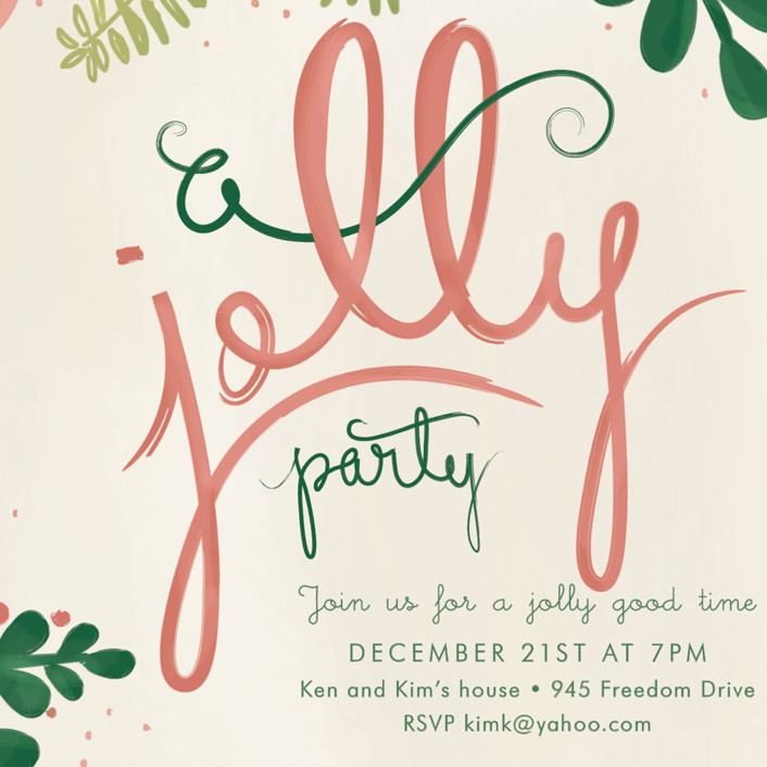 A Jolly Party Holiday Party Invitations by Lori Wemple | Minted