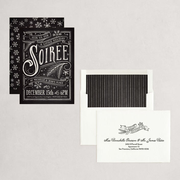 Holiday Soiree Holiday Party Invitations by GeekInk Design | Minted