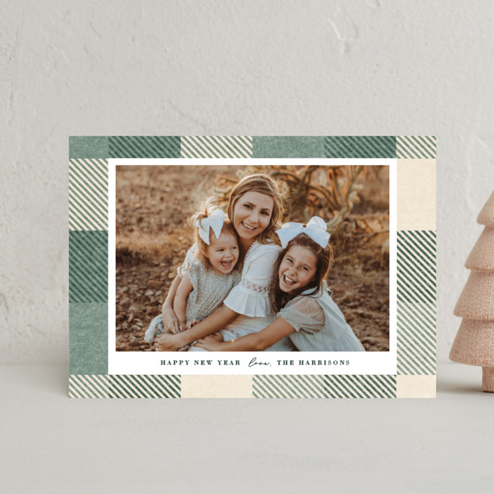 Flannel frame Holiday Postcards by Annie Holmquist | Minted