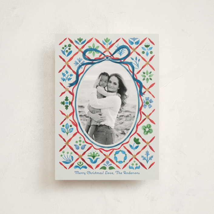 Patchwork Christmas Holiday Postcards by Paper Sun Studio | Minted