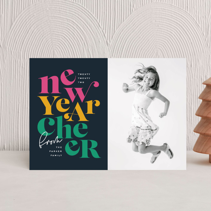 Bold Cheer Holiday Postcards by Jessica Corliss | Minted