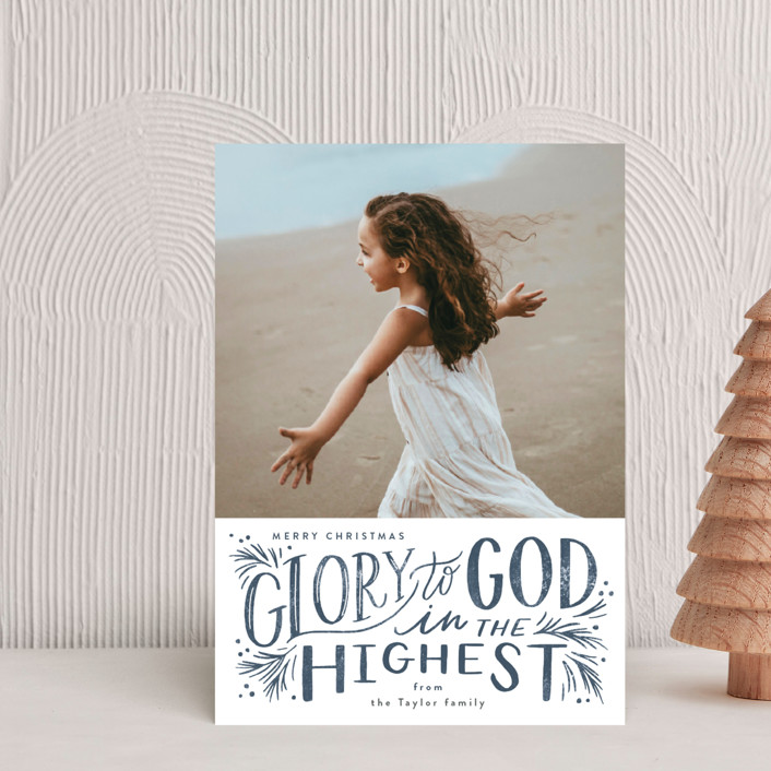 Glory to God Letters Holiday Postcards by Alethea and Ruth | Minted