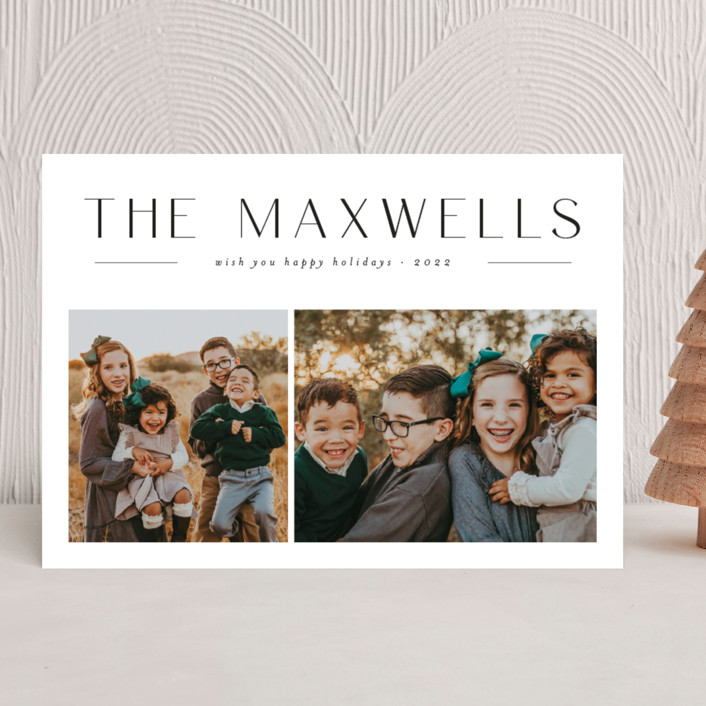 Classic Family Name Holiday Photo Cards by Jackie Crawford | Minted