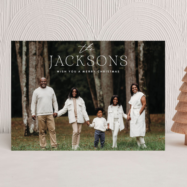Simple Surname Holiday Photo Cards by Ekko Studio | Minted