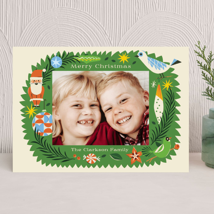Oh Christmas Wreath Holiday Photo Cards by Morgan Ramberg | Minted
