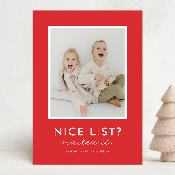 Nice List Holiday Photo Cards by Lea Delaveris | Minted
