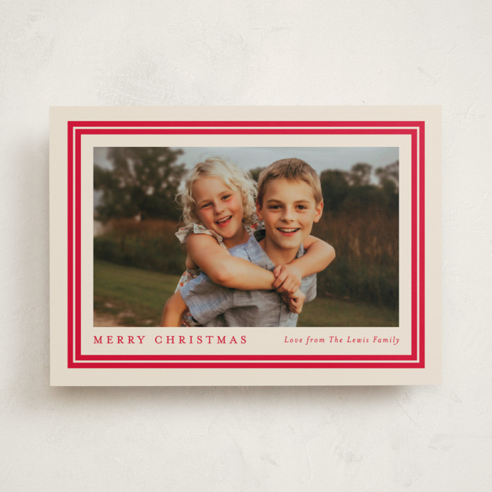 Preppy frame Holiday Photo Cards by Carolyn MacLaren | Minted