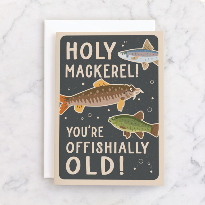 Holy Mackerel Individual Masculine Birthday Greeting Cards by Nam ...