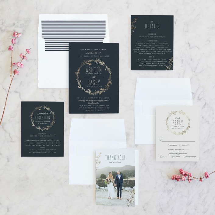 Intertwined Foil-Pressed Wedding Invitations by Carolyn Nicks | Minted
