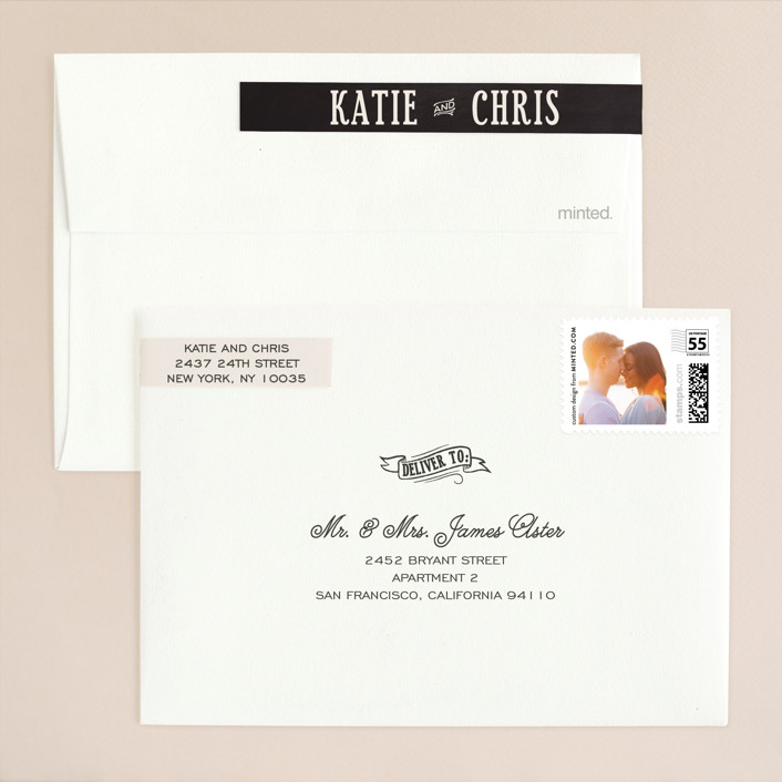 Slated Forever Foil-Pressed Wedding Invitations by GeekInk Design | Minted