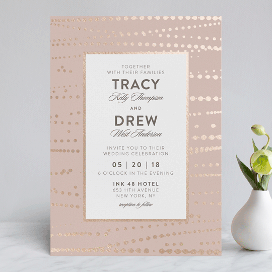 Romantic Ripples Foil-Pressed Wedding Invitations by Ana Sharpe | Minted