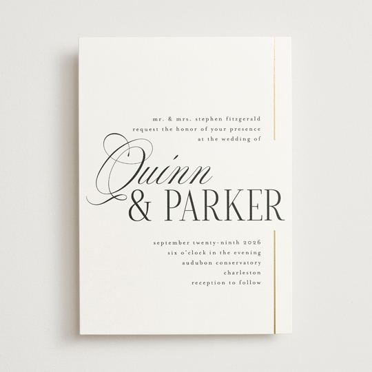 Alignment Foil-Pressed Wedding Invitations by Jackie Crawford | Minted