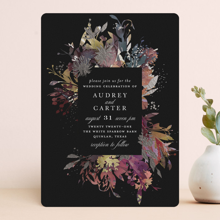 Fantasy Foil-Pressed Wedding Invitations by Lori Wemple | Minted