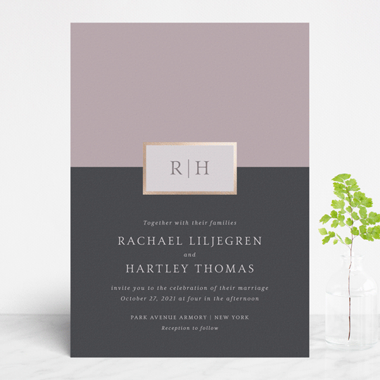 Mod Block Foil-Pressed Wedding Invitations by Meagan Christensen | Minted