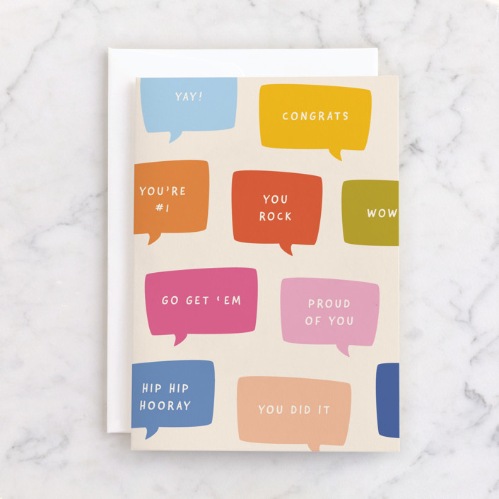speech bubbles Individual Graduation Greeting Cards by Ellen ...